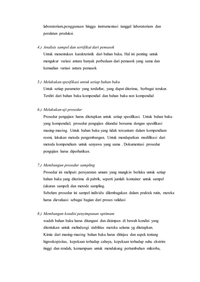 Raw material validation | PDF