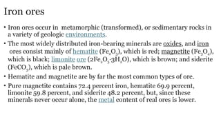 raw material - iron ore, flux , coal , .pptx