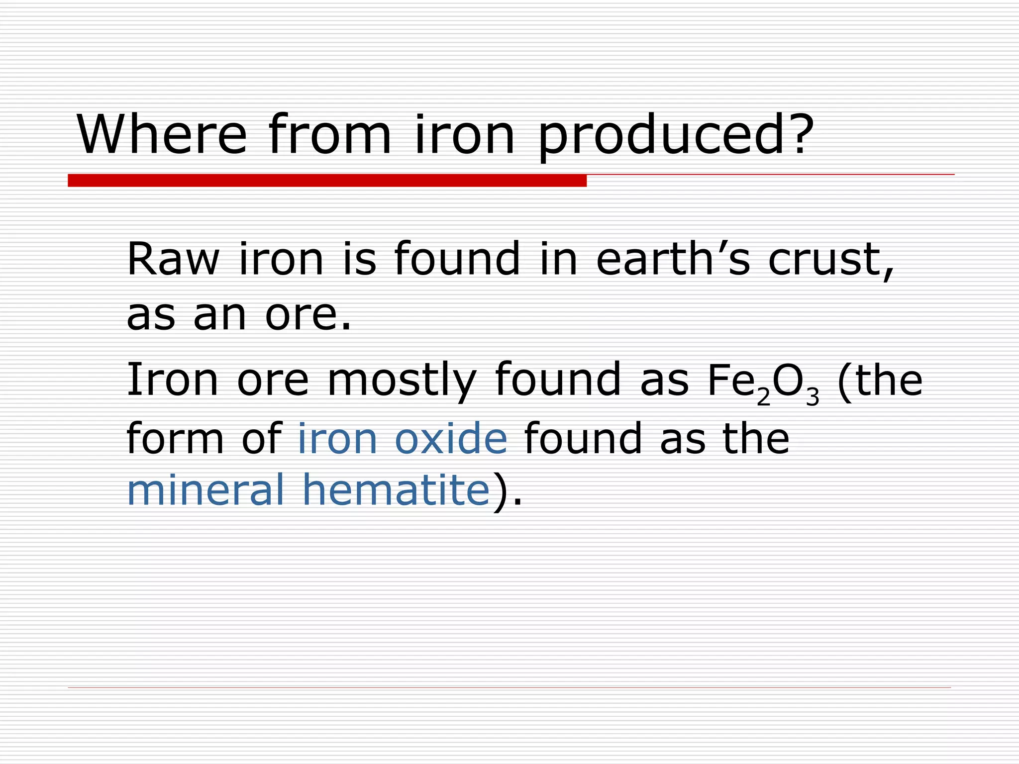 Raw Material In Iron Making | PPT