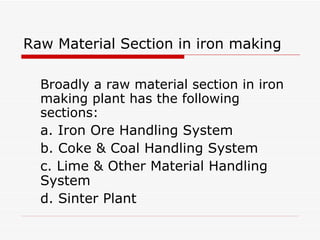 Raw Material In Iron Making | PPT