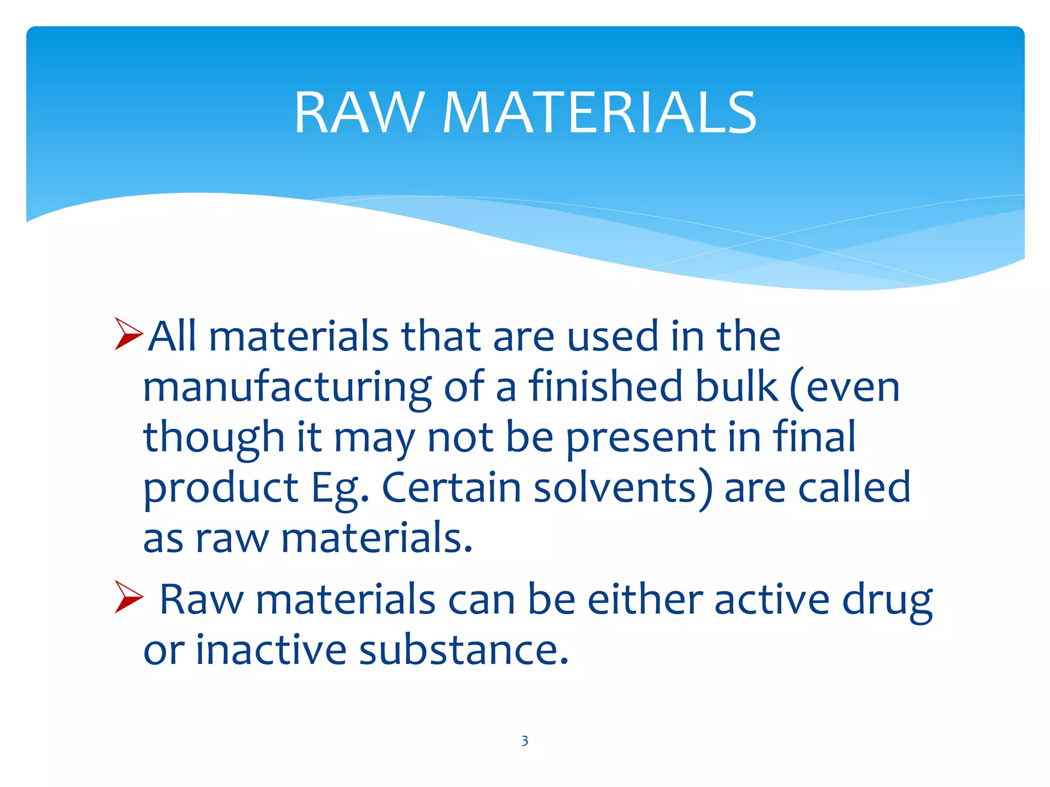 Raw materials | PPTX