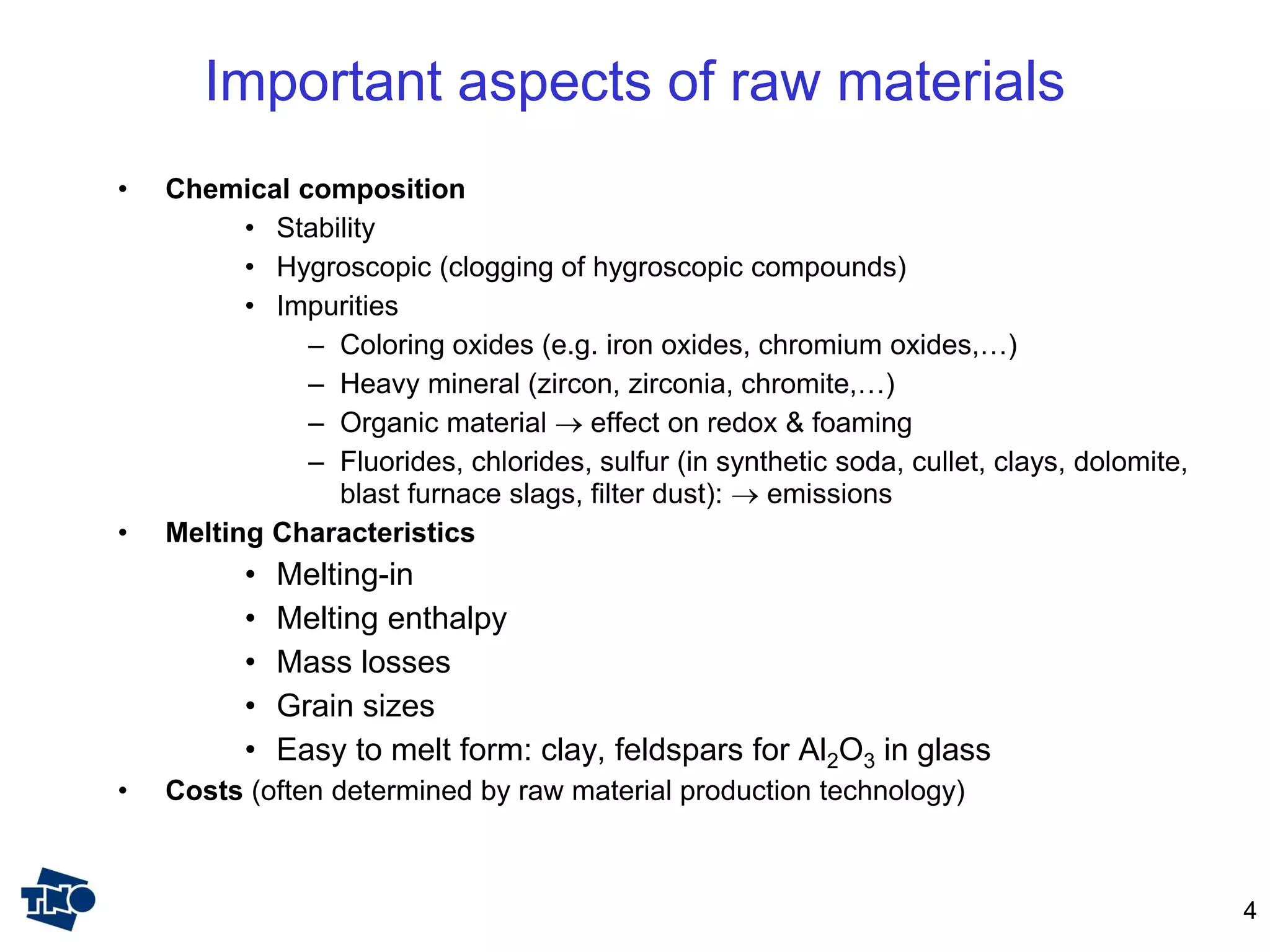 Raw materials & cullet | PDF