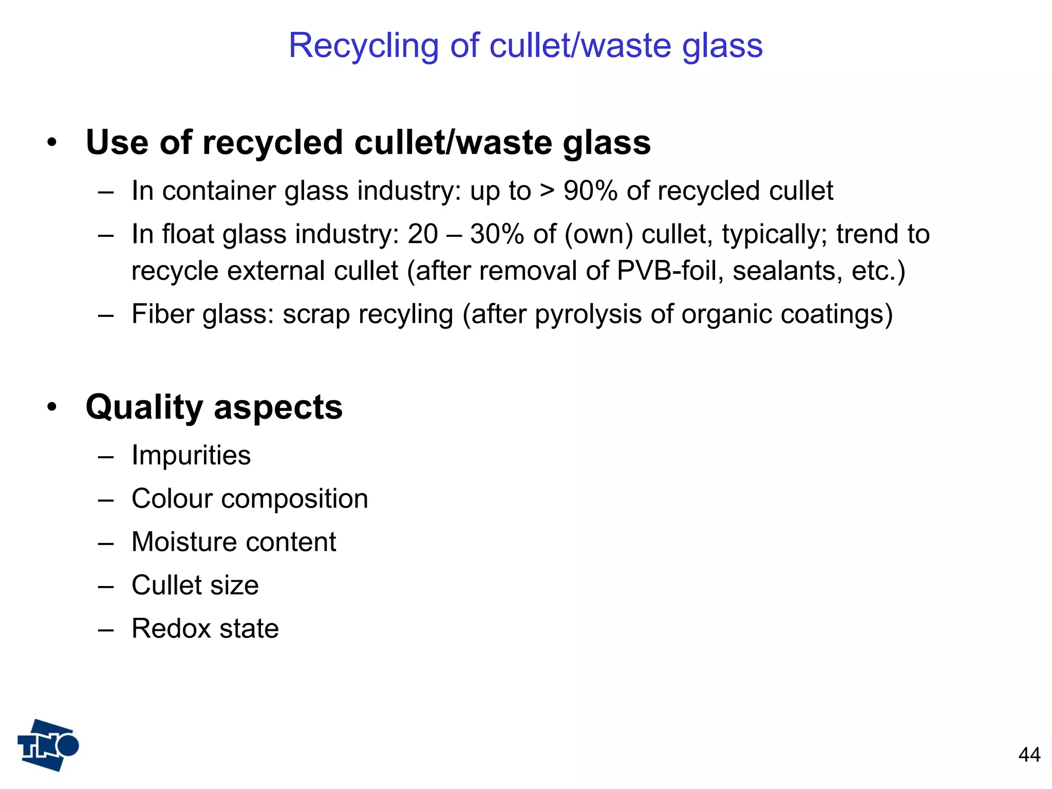 Raw materials & cullet | PDF