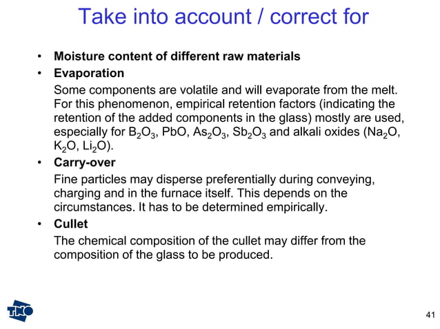 Raw materials & cullet | PPT