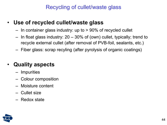 Raw materials & cullet | PPT