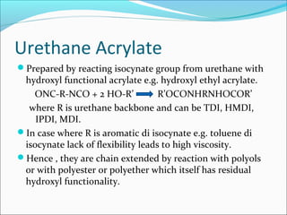 Raw materials for radiation curing inks | PPT