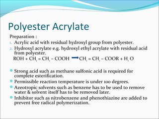 Raw materials for radiation curing inks | PPT
