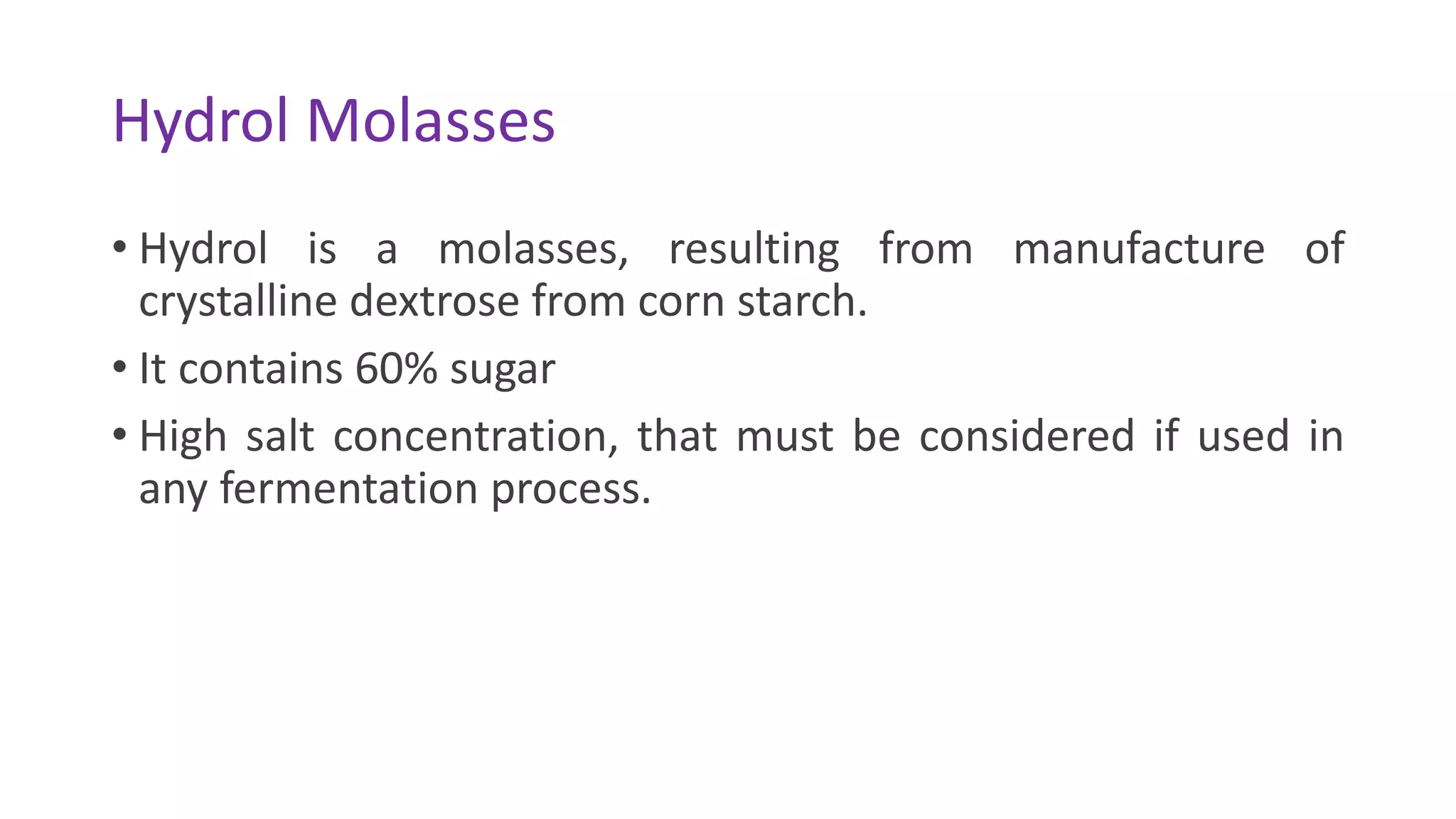 Raw materials in fermentation | PPTX