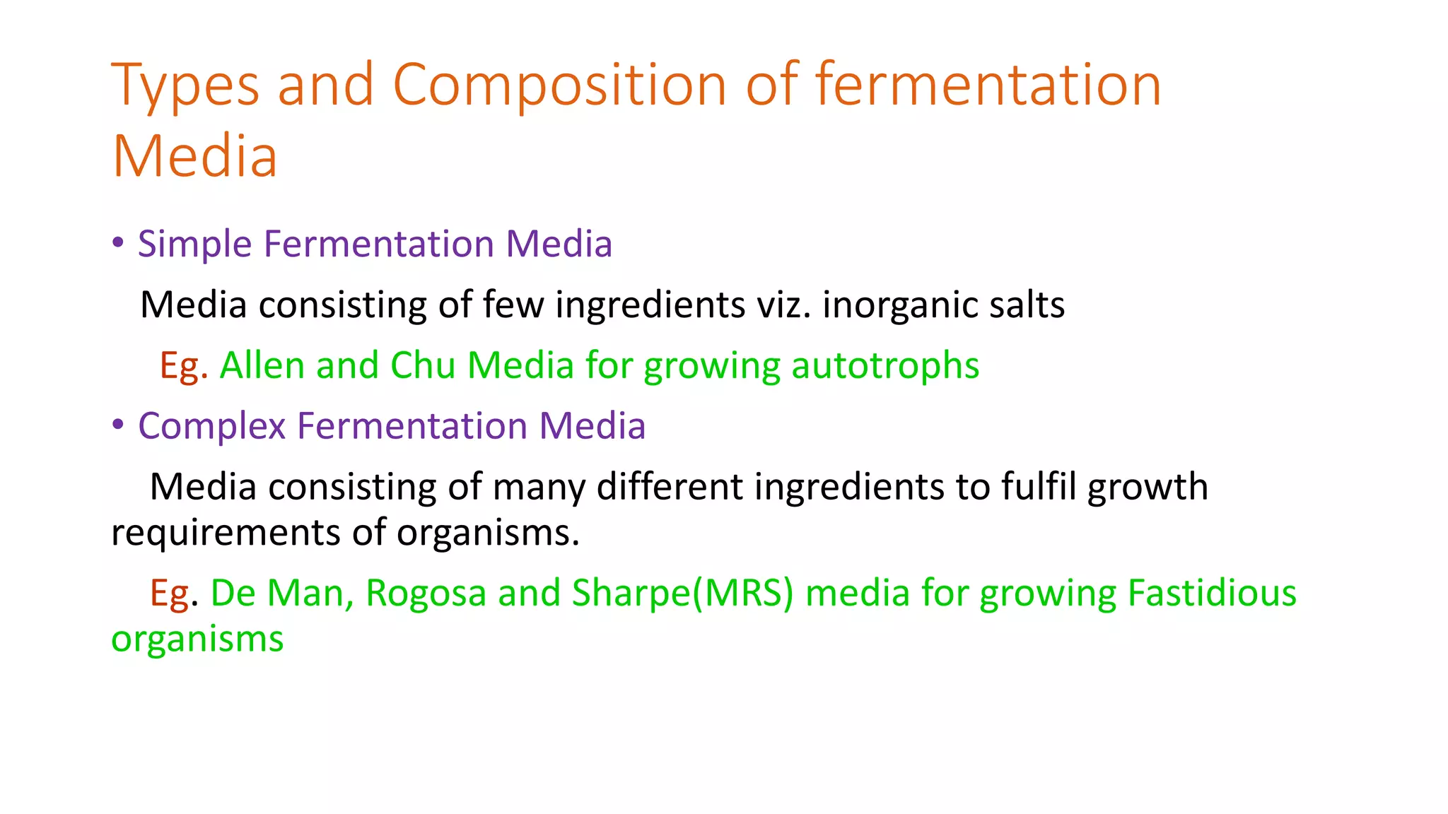 Raw materials in fermentation | PPTX