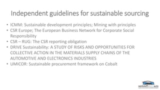 Raw materials in search of sustainability | PPT