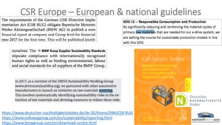 Raw materials in search of sustainability | PPT