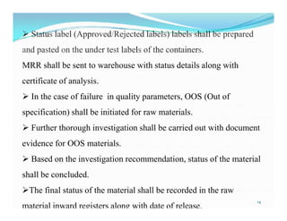 Raw materials presentation | PDF