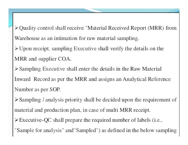 Raw materials presentation