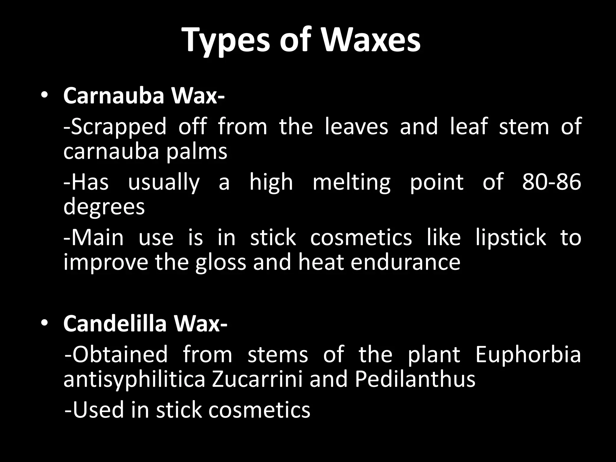 Basic Raw Materials used in Cosmetics | PPTX