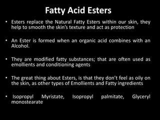 Basic Raw Materials used in Cosmetics | PPTX