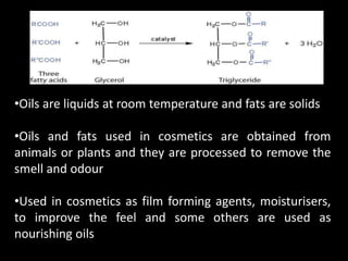 Basic Raw Materials used in Cosmetics | PPTX