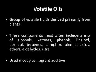 Basic Raw Materials used in Cosmetics | PPTX