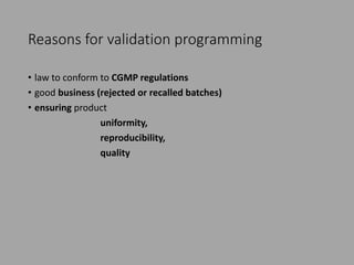 Raw material validation- process validation | PPTX