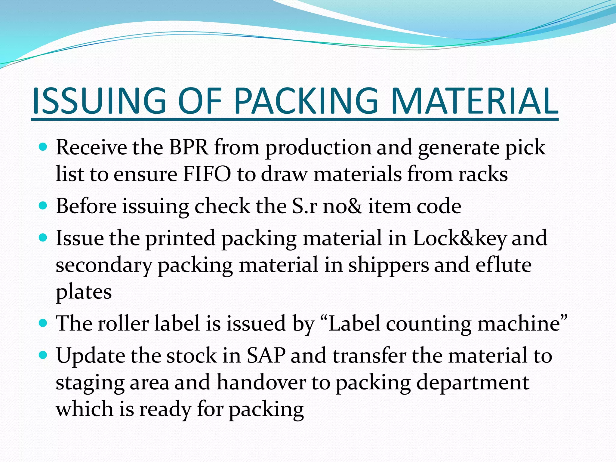 Raw material warehouse | PPTX