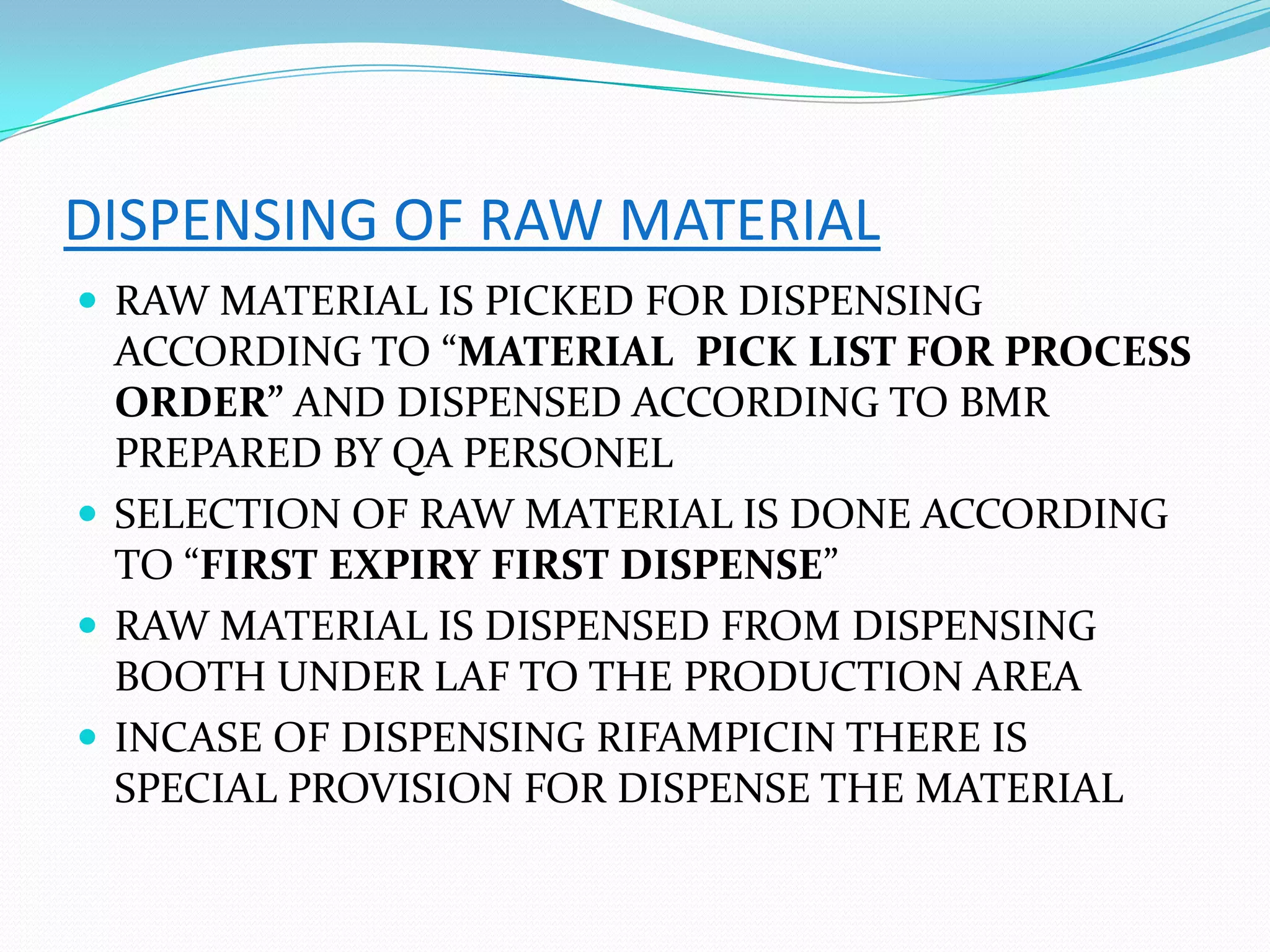 Raw material warehouse | PPTX