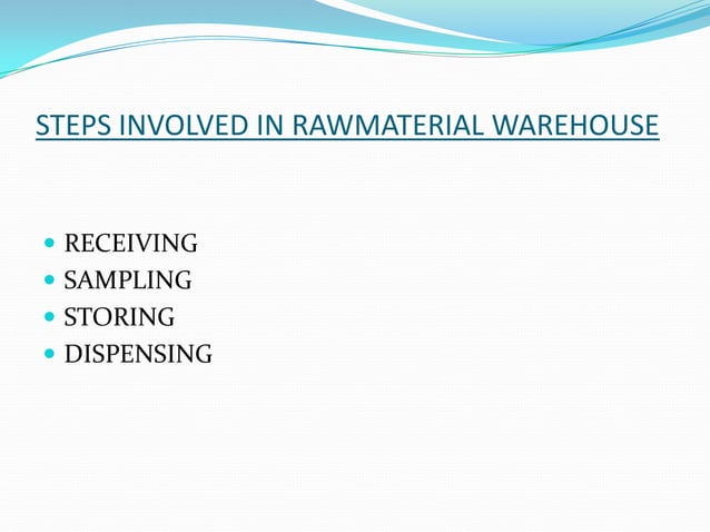 Raw material warehouse | PPTX | Logistics | Business