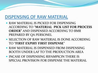 Raw material warehouse | PPTX