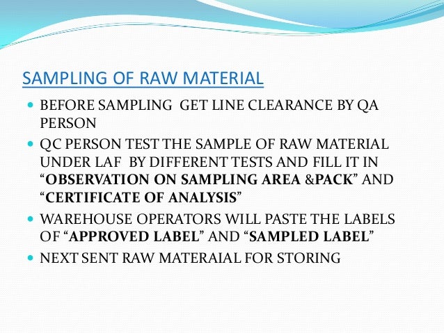 Raw material warehouse