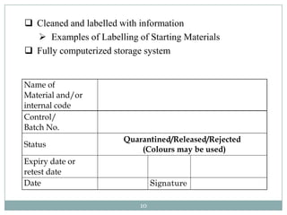 Raw mat, specification 112070804009 | PPTX