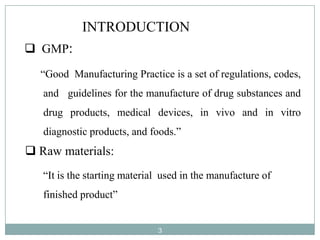 Raw mat, specification 112070804009 | PPTX