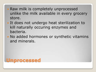 Raw milk | PPTX