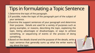 Structure of a Paragraph for Reading and Writing.pptx