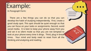 Structure of a Paragraph for Reading and Writing.pptx