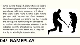 rules of arnis physical education power point presentation | PPTX
