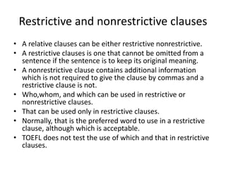 Raw relative clauses | PPT