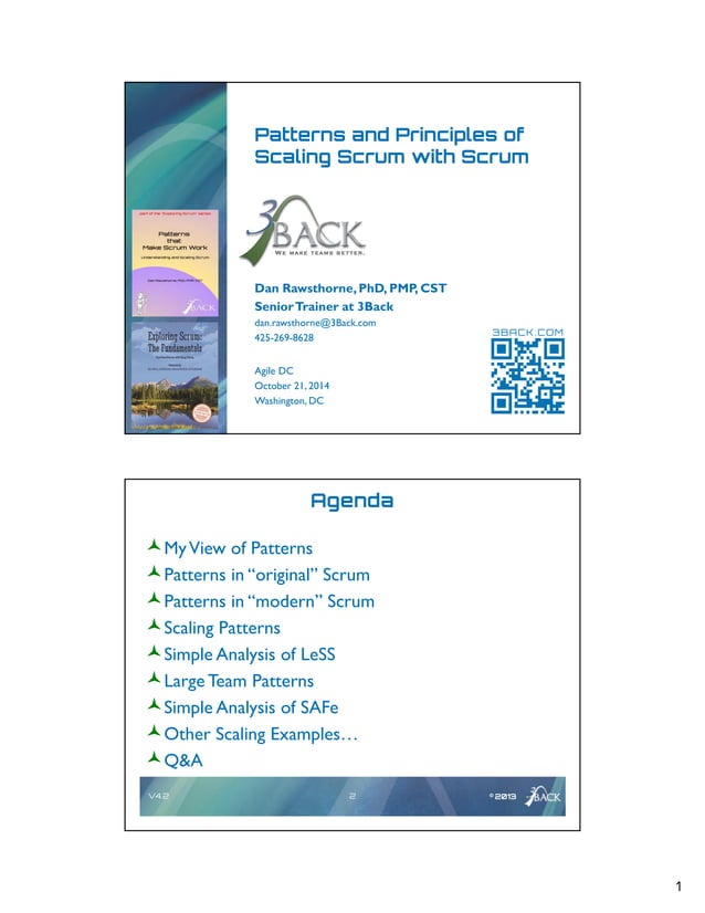 Rawsthorne scrum patterns_agiledc_v2d | PDF