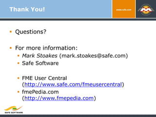 From Raw to Cooked: In-Depth FME Desktop to FME Server Workflow | PPTX