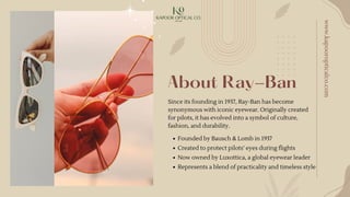 Ray-Ban Sunglasses From Aviators to Wayfarers | PDF