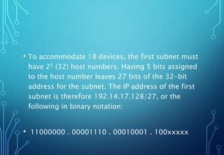 Ray ipv4 addresses | PPTX | Computer Networking | Computing