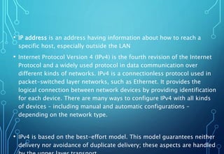 Ray ipv4 addresses | PPTX | Computer Networking | Computing