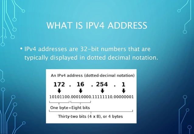 Ray ipv4 addresses | PPTX | Computer Networking | Computing
