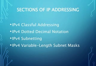 Ray ipv4 addresses | PPTX | Computer Networking | Computing