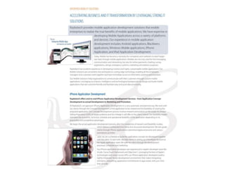 Raybiztech Mobile Solutions | PPT