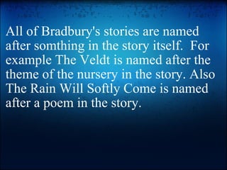 Ray Bradbury[1] | PPT
