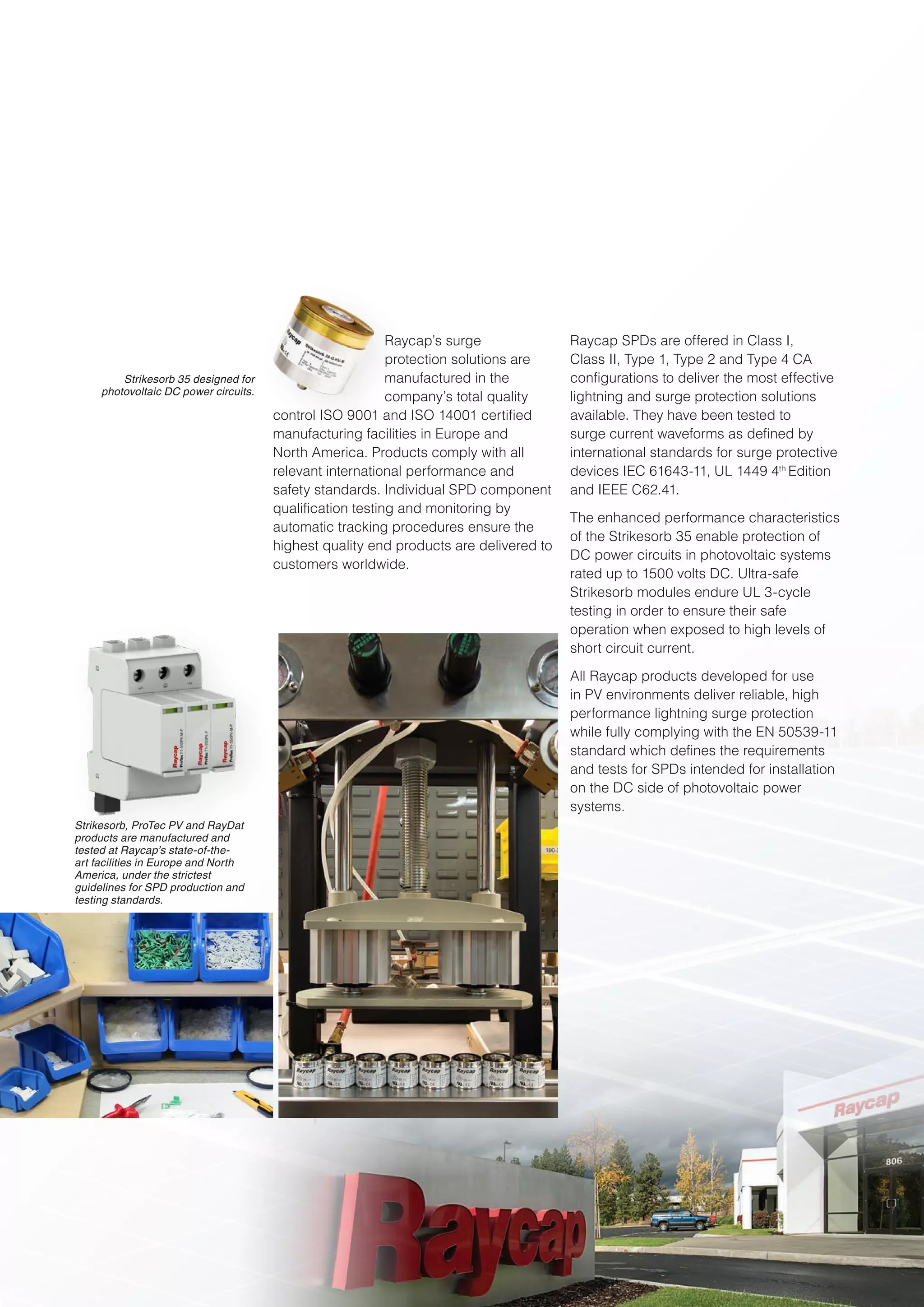 Raycap Solar brochure | PDF | Gas and Electric | Home Utilities