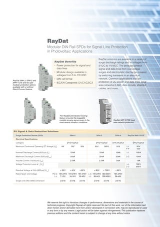 Raycap Solar brochure | PDF | Gas and Electric | Home Utilities
