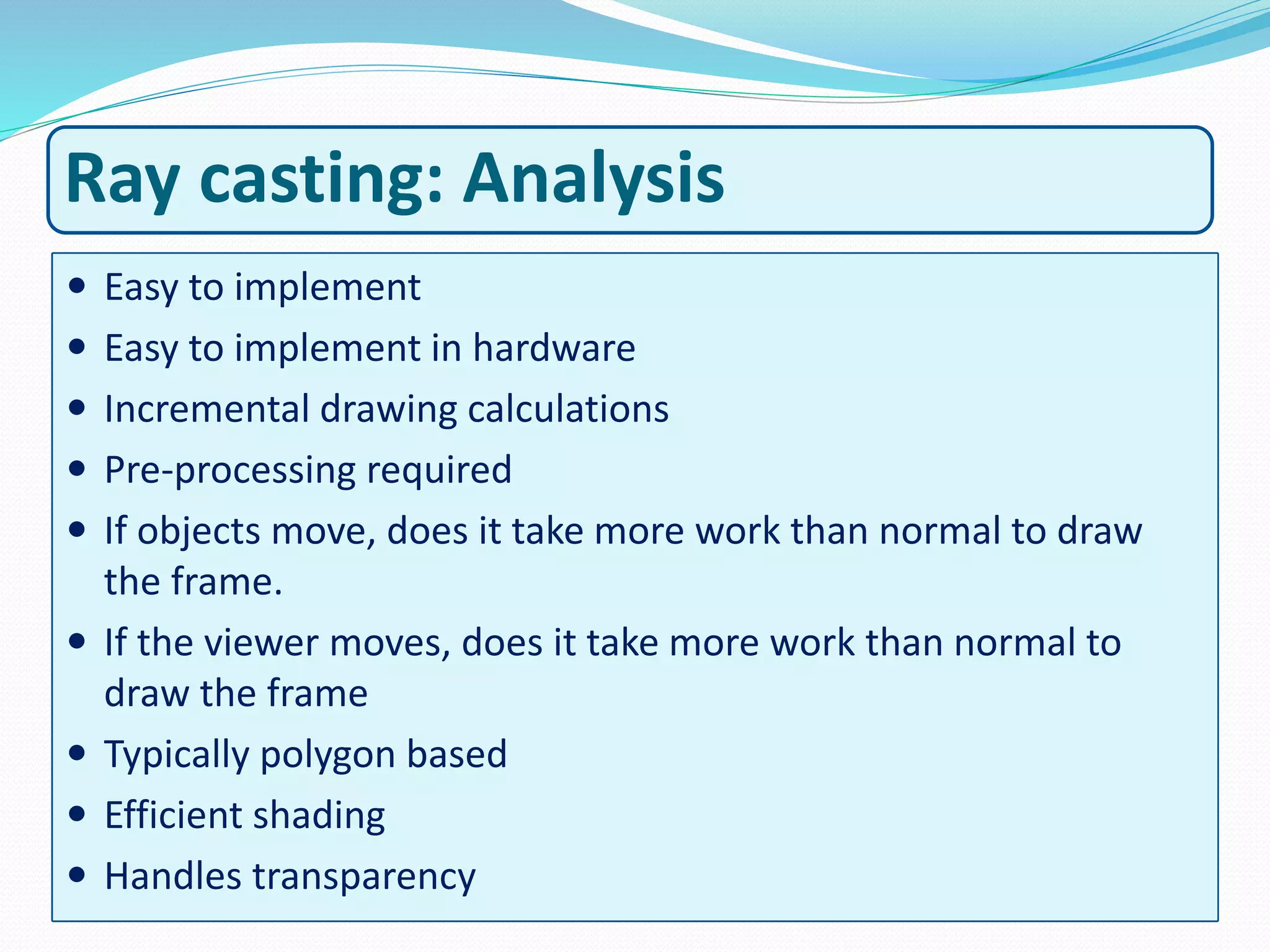 Ray casting algorithm by mhm | PPTX | 3-D Graphics | Computer Software and Applications