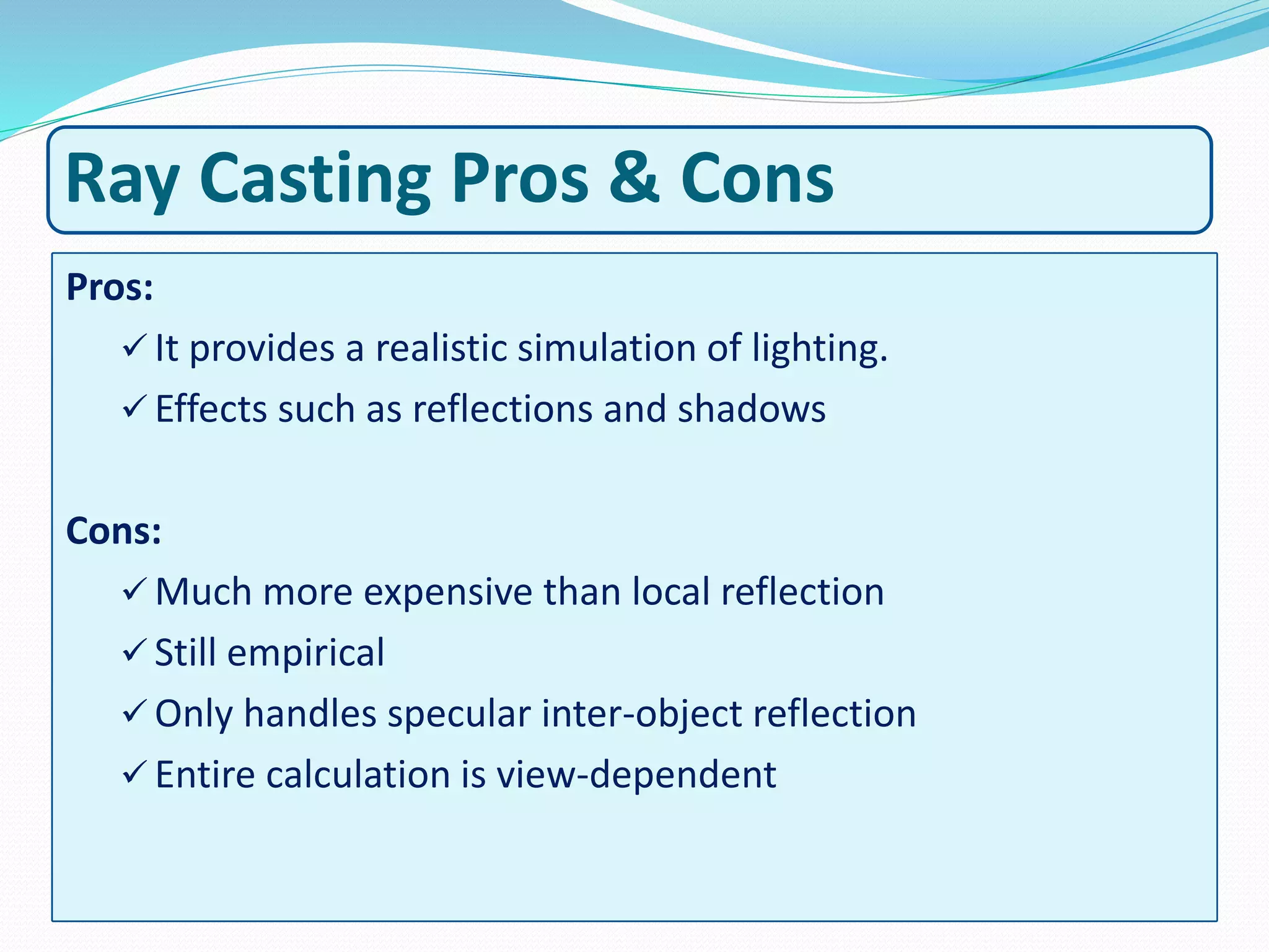 Ray Casting Algorithm By Mhm Pptx 3 D Graphics Computer Software
