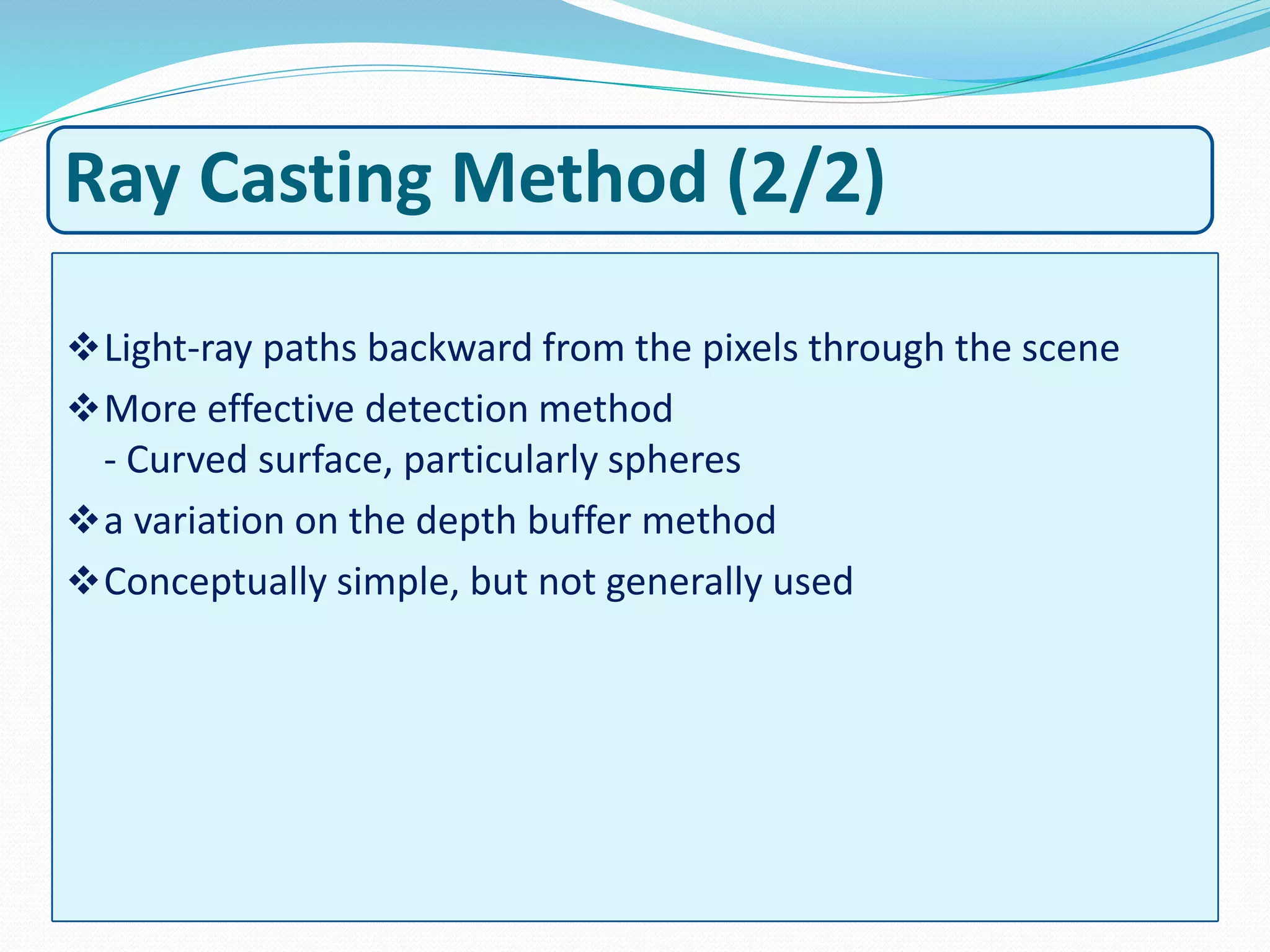 Ray Casting Algorithm By Mhm Pptx 3 D Graphics Computer Software