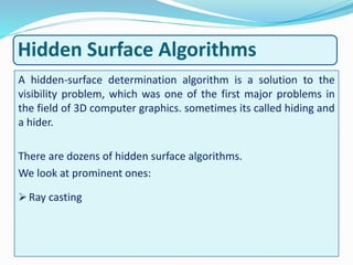 Ray casting algorithm by mhm | PPTX