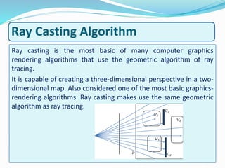 Ray casting algorithm by mhm | PPTX | 3-D Graphics | Computer Software and Applications